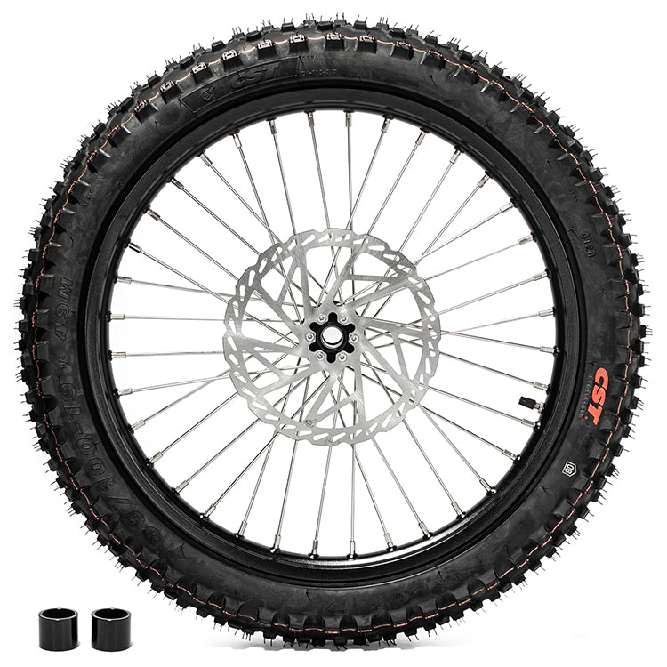 19×1.4 Front Wheel Rim Hub Tire & Rotor Set for Surron Light Bee X S ...
